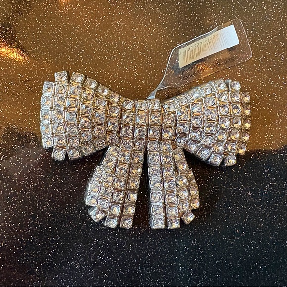 CROCS | Shoes | Crocs Shoe Charms Jibbitz Large Sparkly Silver Bow W ...